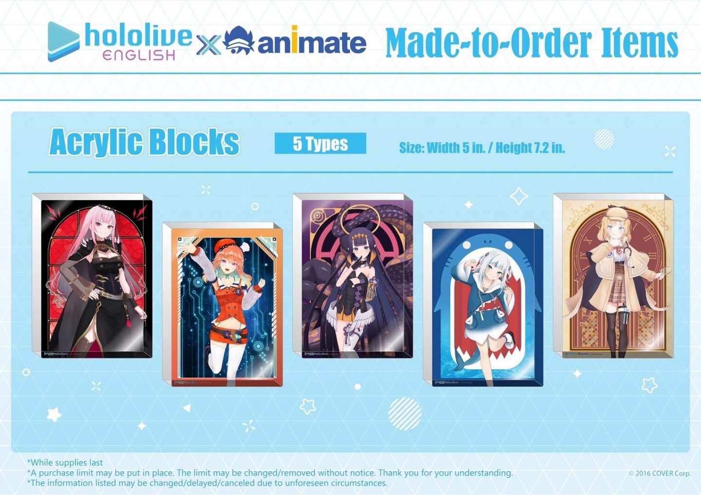 Exclusive hololive English -Myth- x animate Collaboration Merch ...